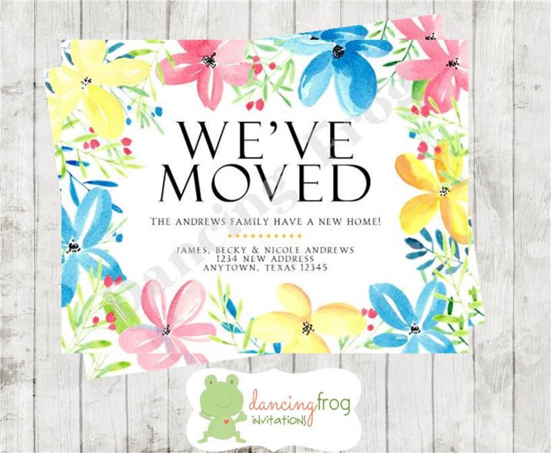 Custom Printed 4.25x5.5 New Home Announcement Cards, We've Moved Cards ...