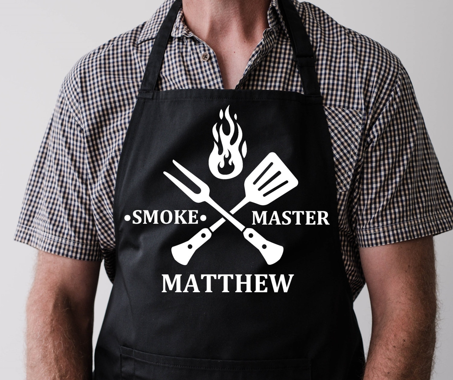 Mens Apron Grill Master Smoke Master Pit Master Christmas | Etsy