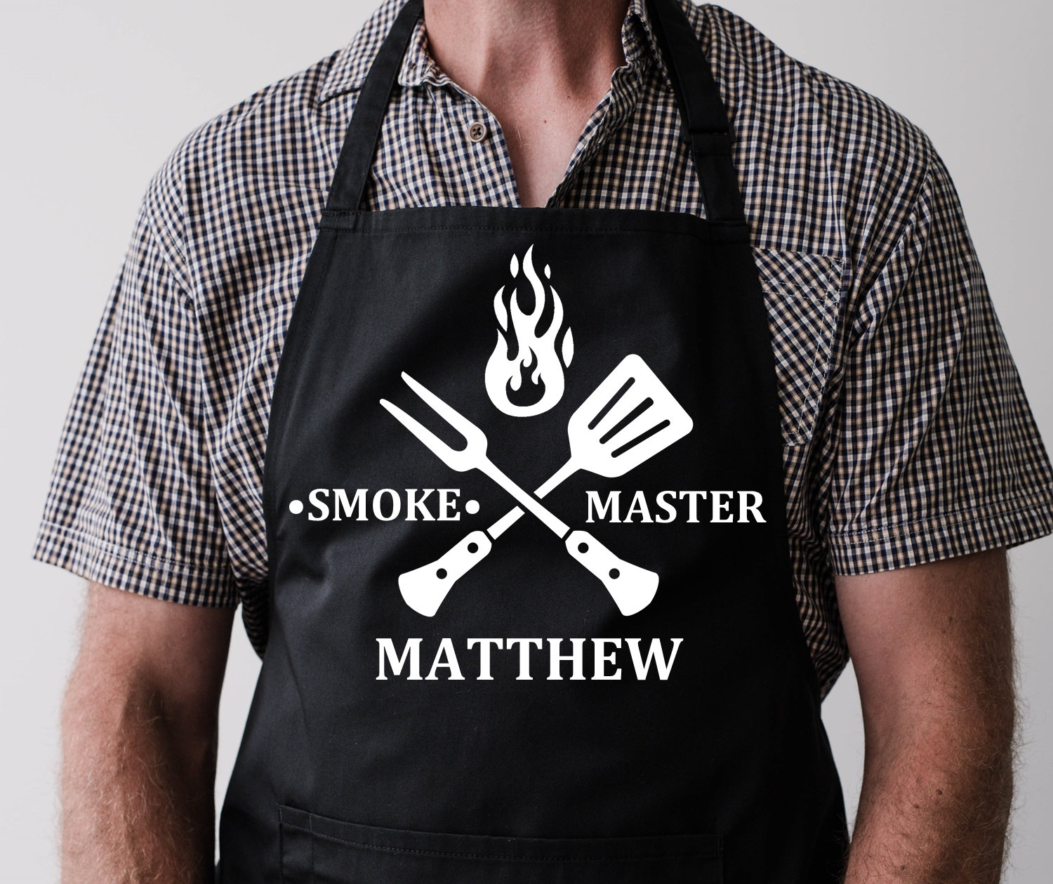 Mens Apron Grill Master Smoke Master Pit Master Christmas | Etsy