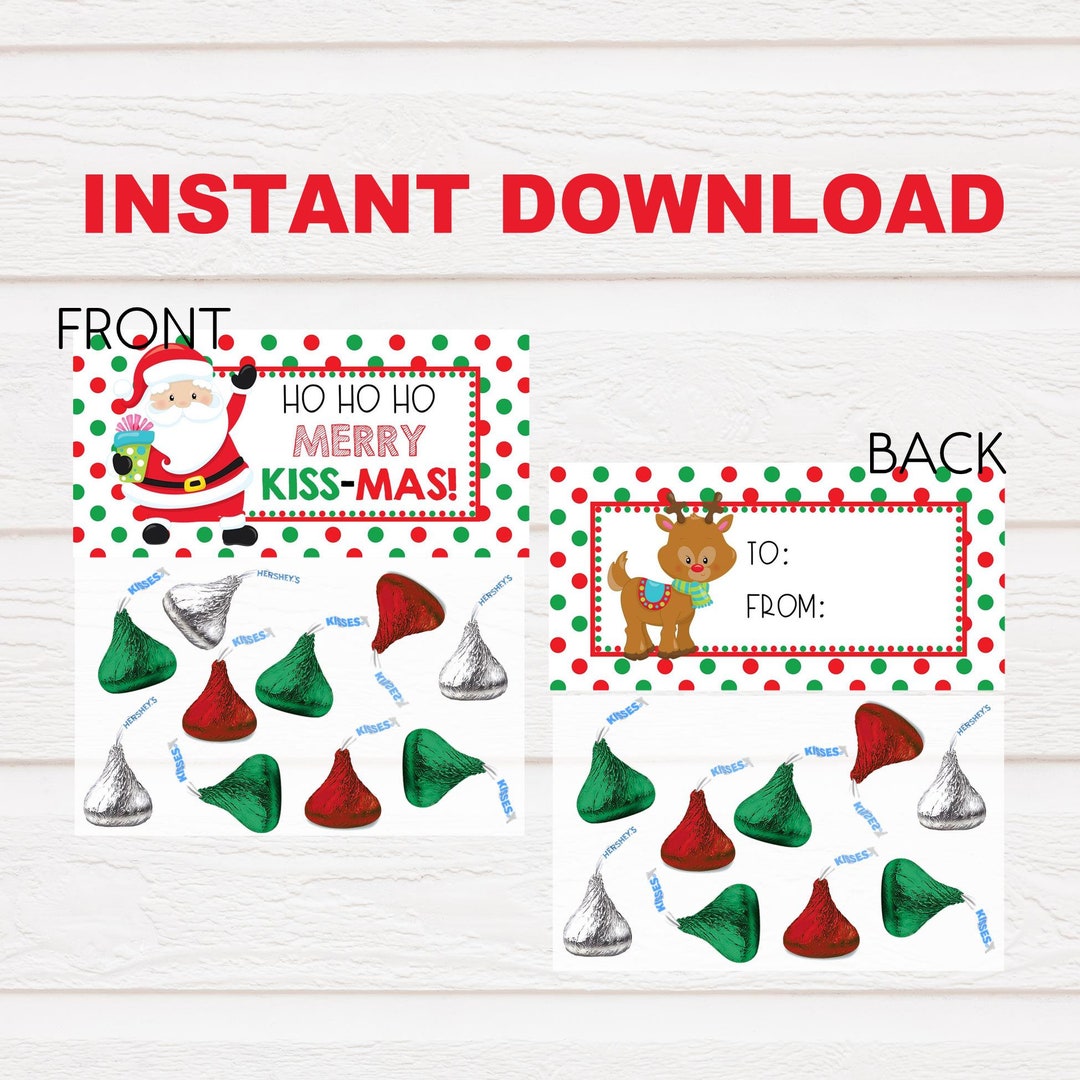 Santa Holiday Christmas Treat Bag Topper, Treat Bag Topper, School ...