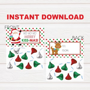 Santa Holiday Christmas Treat Bag Topper, Treat Bag Topper, School ...