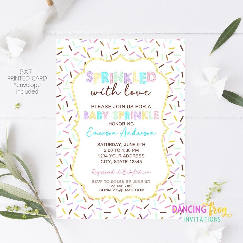 Sprinkle Invitation - Etsy