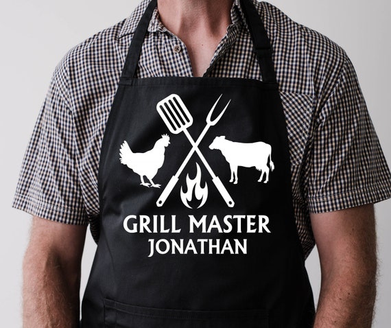 Mens Apron Personalized Grill Master Apron Cooking Grill | Etsy