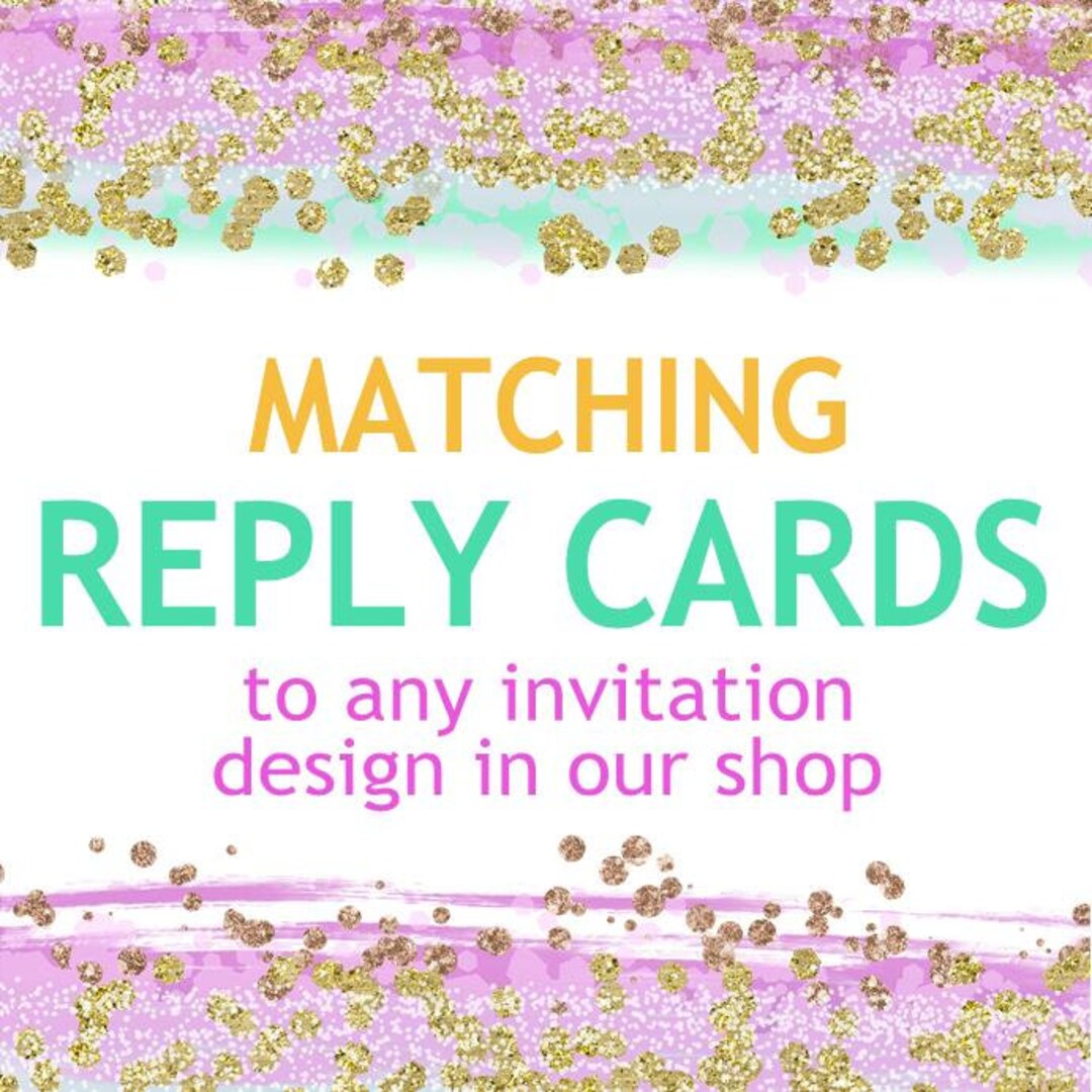 Matching REPLY CARDS to ANY Invitation Design in Our Shop - Matching ...