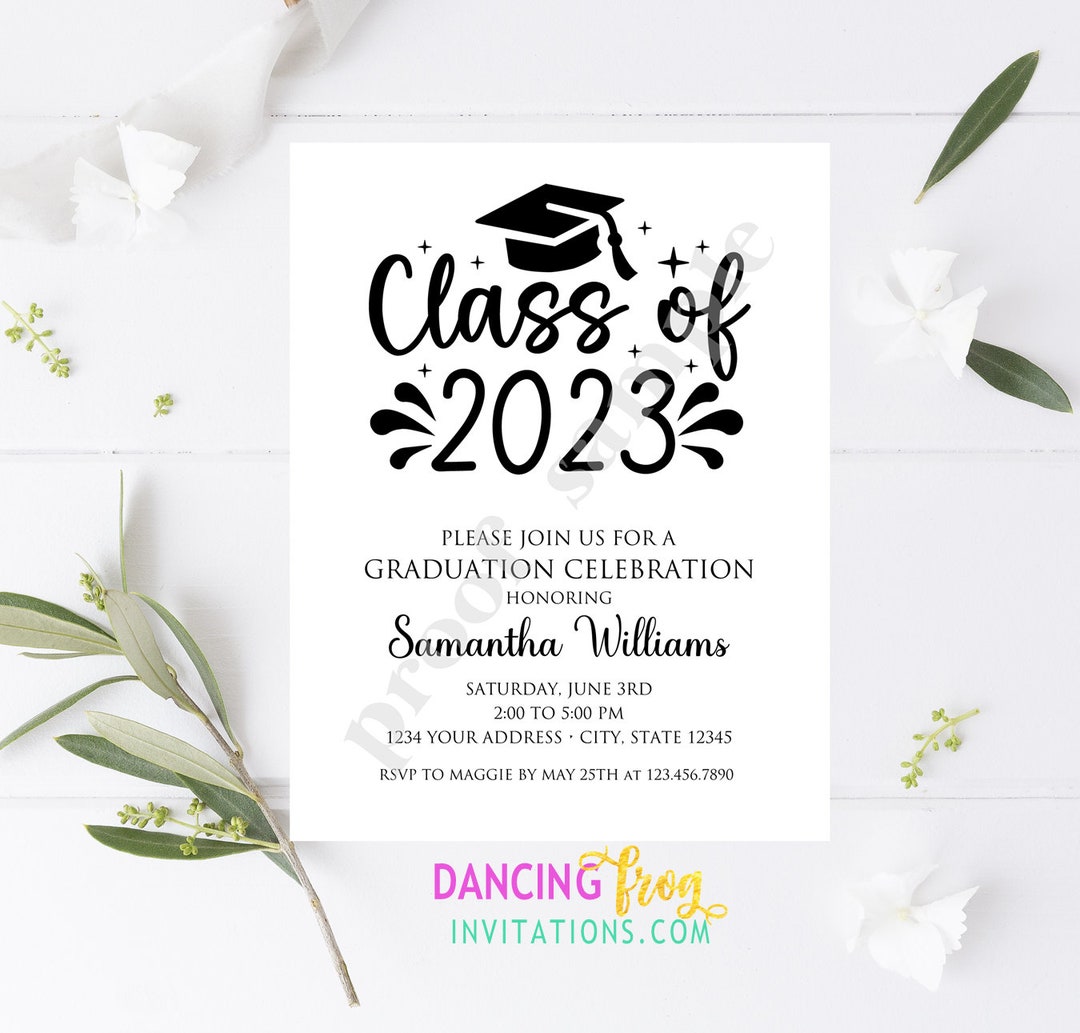 Printed Graduation Invitations Celebration Graduation - Etsy