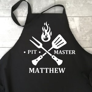 Mens Apron, Grill Master, Smoke Master, Pit Master, Christmas Gift ...