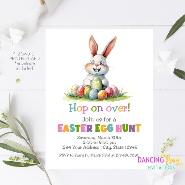 Easter Bunny Invite - Etsy