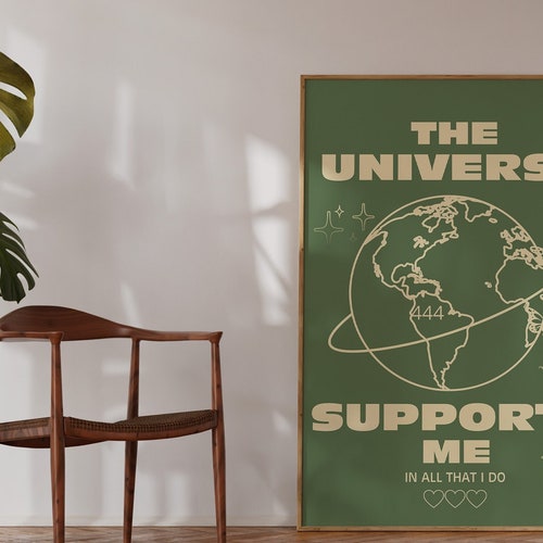 Green Retro Poster Retro Quote Print Dorm Room Decor - Etsy