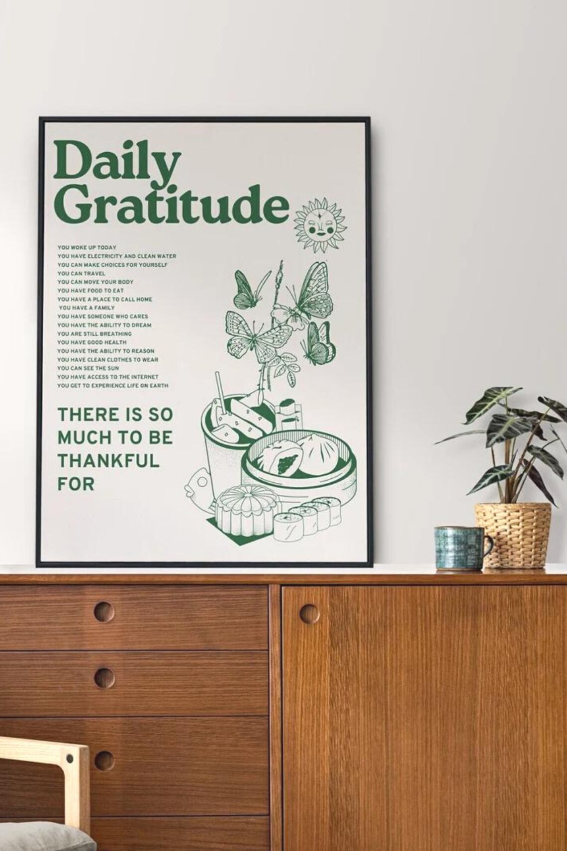 CUSTOM Green Retro Poster Retro Quote Print Dorm Room Decor - Etsy