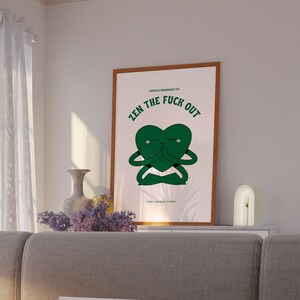 Green Retro Poster, Retro Quote Print, Dorm Room Decor, Digital ...