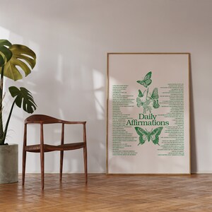 Green Retro Poster, Retro Quote Print, Dorm Room Decor, Digital ...