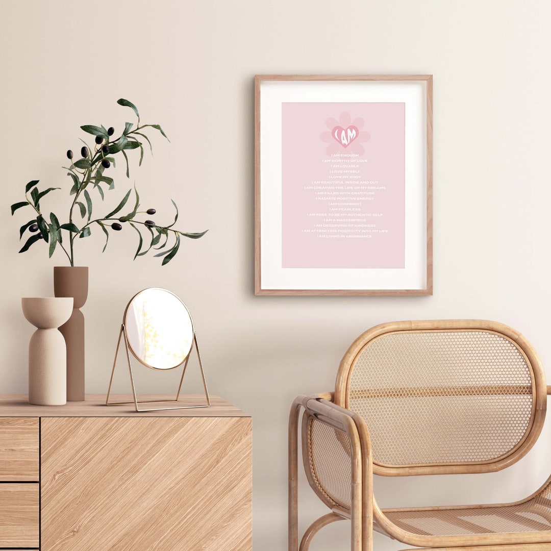 Affirmation Wall Art Retro Wall Art Daily Affirmations - Etsy