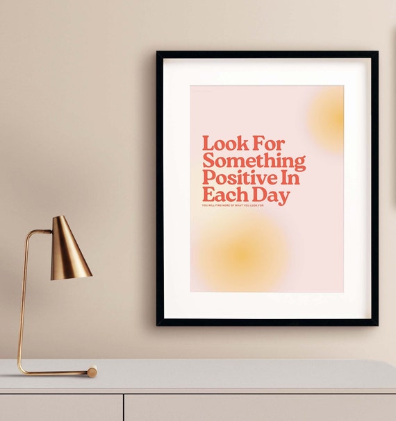 Retro Gradient Poster Retro Quote Poster Gradient Wall Art | Etsy