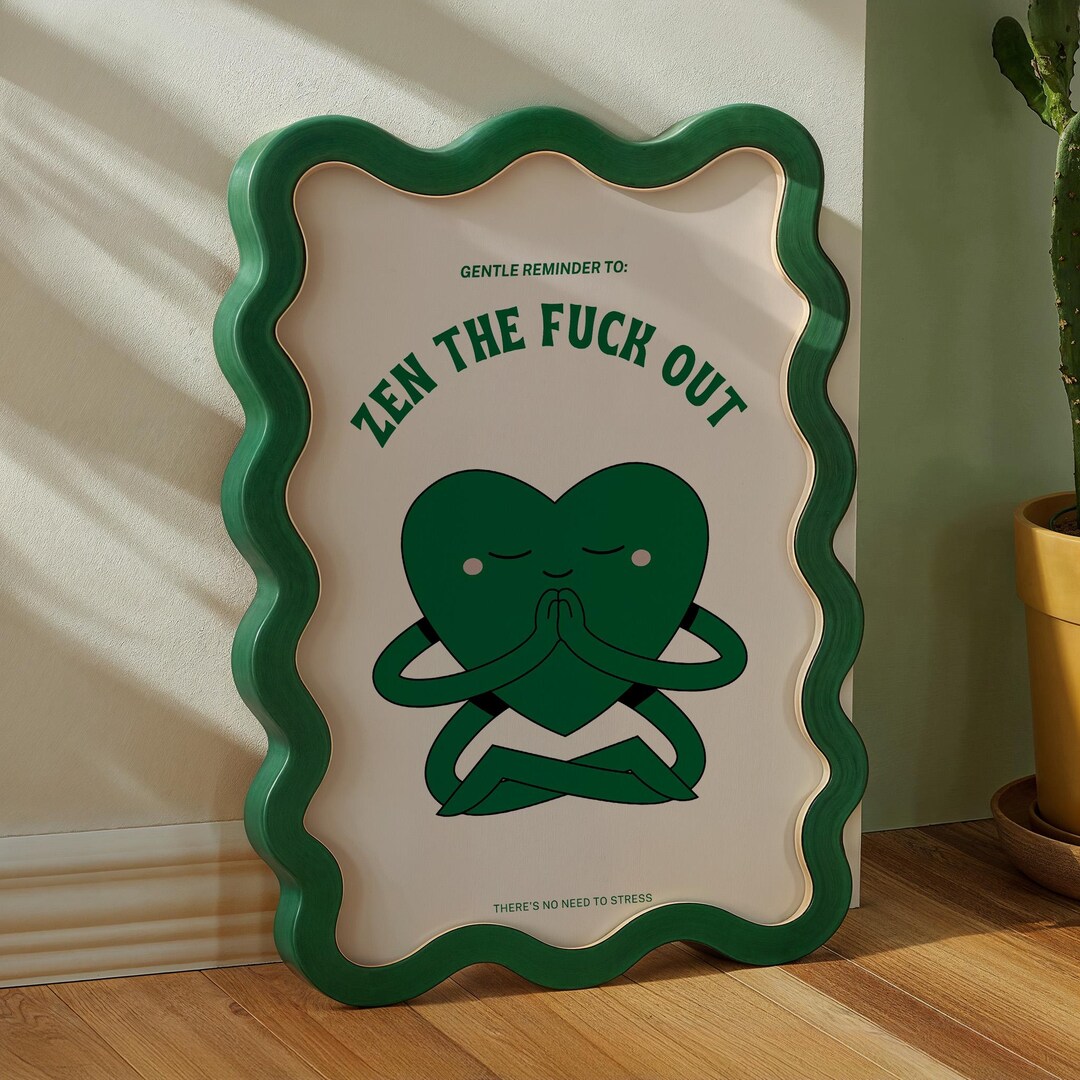 Green Retro Poster, Retro Quote Print, Dorm Room Decor, Digital ...