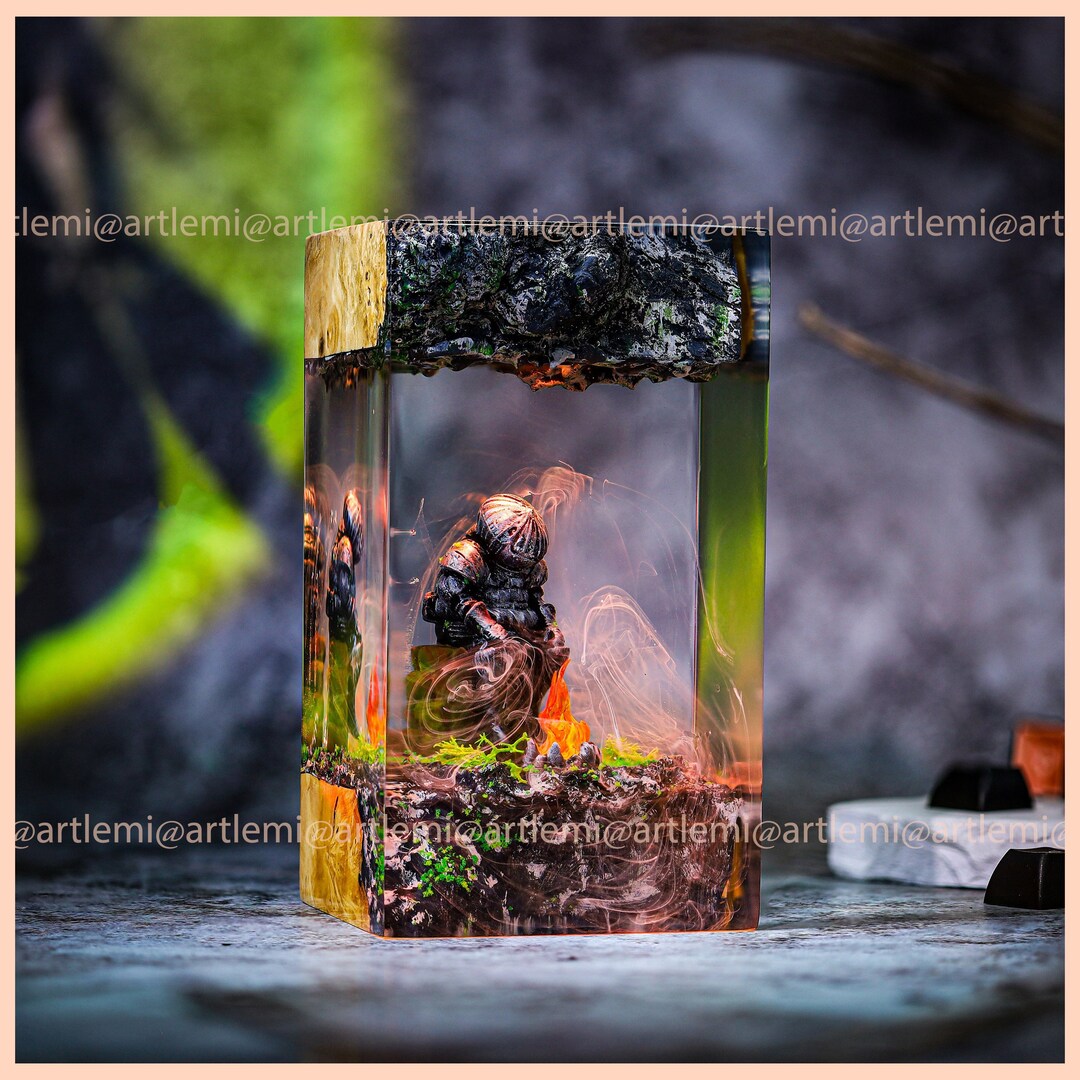 Onion Knight Statue Night Lamp, Bonfire Dark Soul 3 Night Light ...