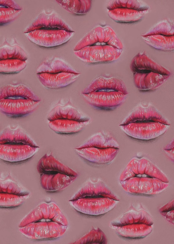 Pink Lips Collage