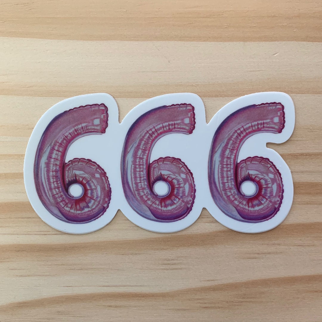 Pink Balloon Drawing Vinyl Sticker 666 - Etsy