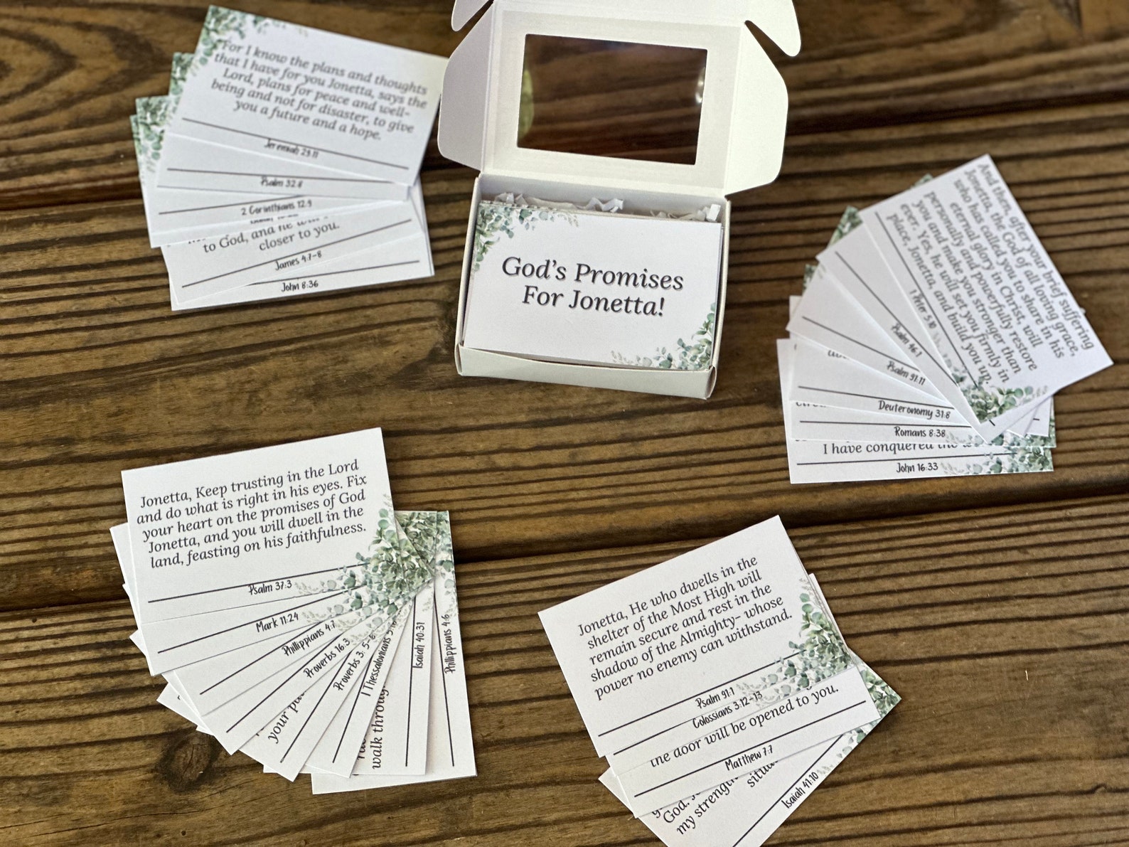 Personalized Scripture Cards: Daily Encouragement, Bible Verse Gift - Etsy