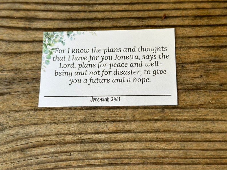 Personalized Scripture Cards: Daily Encouragement, Bible Verse Gift - Etsy