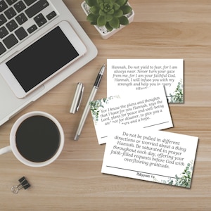 Personalized Scripture Cards: Daily Encouragement, Bible Verse Gift - Etsy