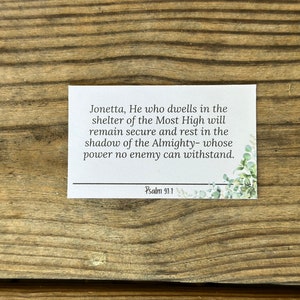 Personalized Scripture Cards: Daily Encouragement, Bible Verse Gift - Etsy