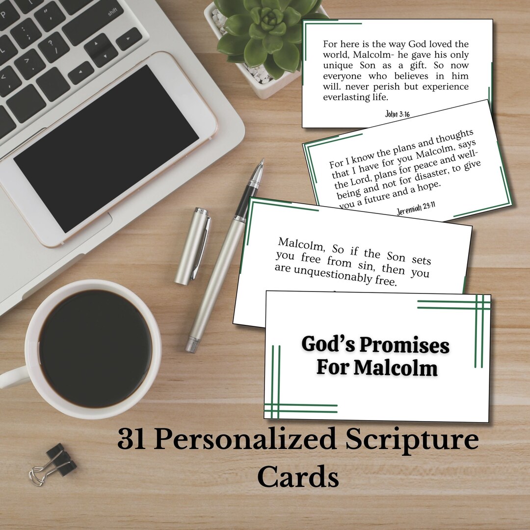 Personalized Scripture Cards Printable Daily Scripture Cards ...