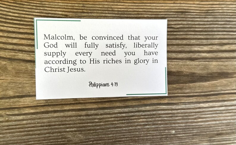 Personalized Encouragement Scripture Cards Daily Scripture Cards ...