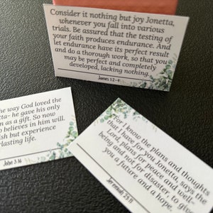 Personalized Scripture Cards: Daily Encouragement, Bible Verse Gift - Etsy