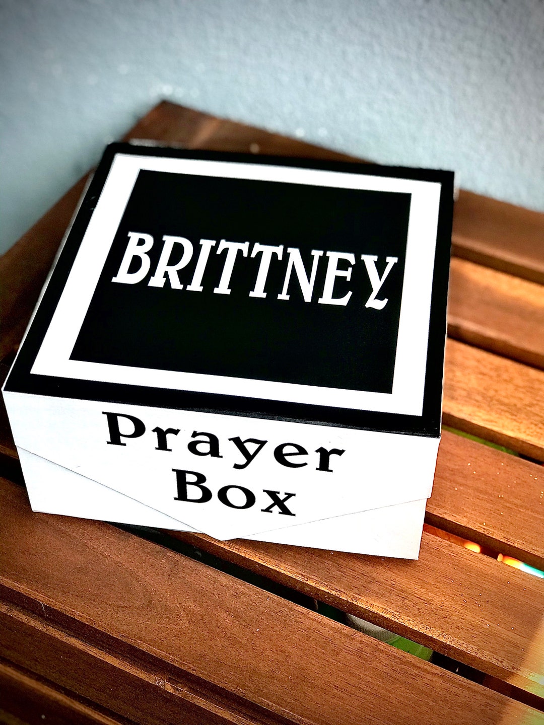 Personalized Prayer Box for Prayers Box Scripture Box Baptism Gift Box ...