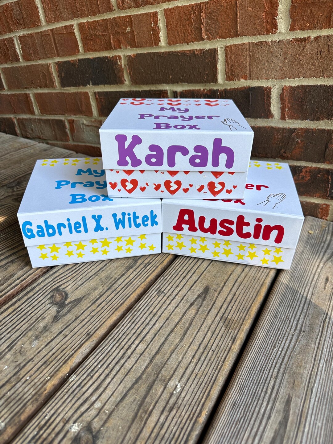 Kids Prayer Box Scripture Baptism Gift Box Christian Prayer Box ...