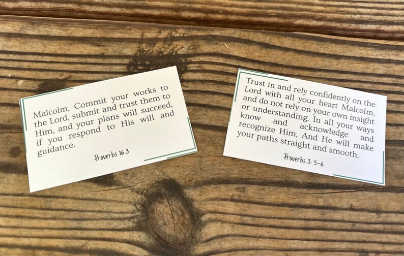 Personalized Encouragement Scripture Cards Daily Scripture Cards ...