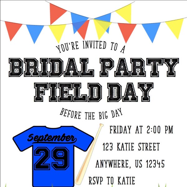 Field Day Birthday Party Invitations - Etsy