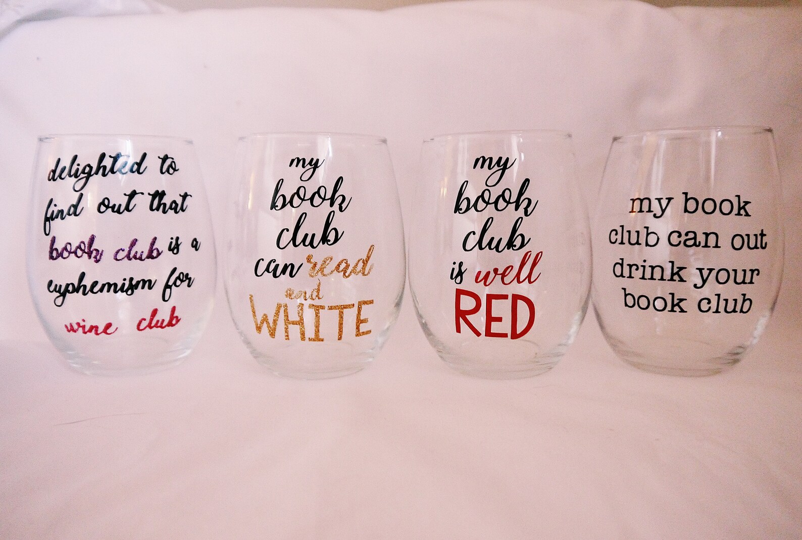 Book Club Wine Glass Book Club T Book Club Idea Etsy