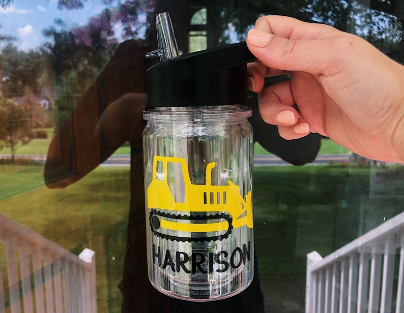 Bulldozer Water Bottle / Kids Bulldozer Water Bottle / Kids - Etsy