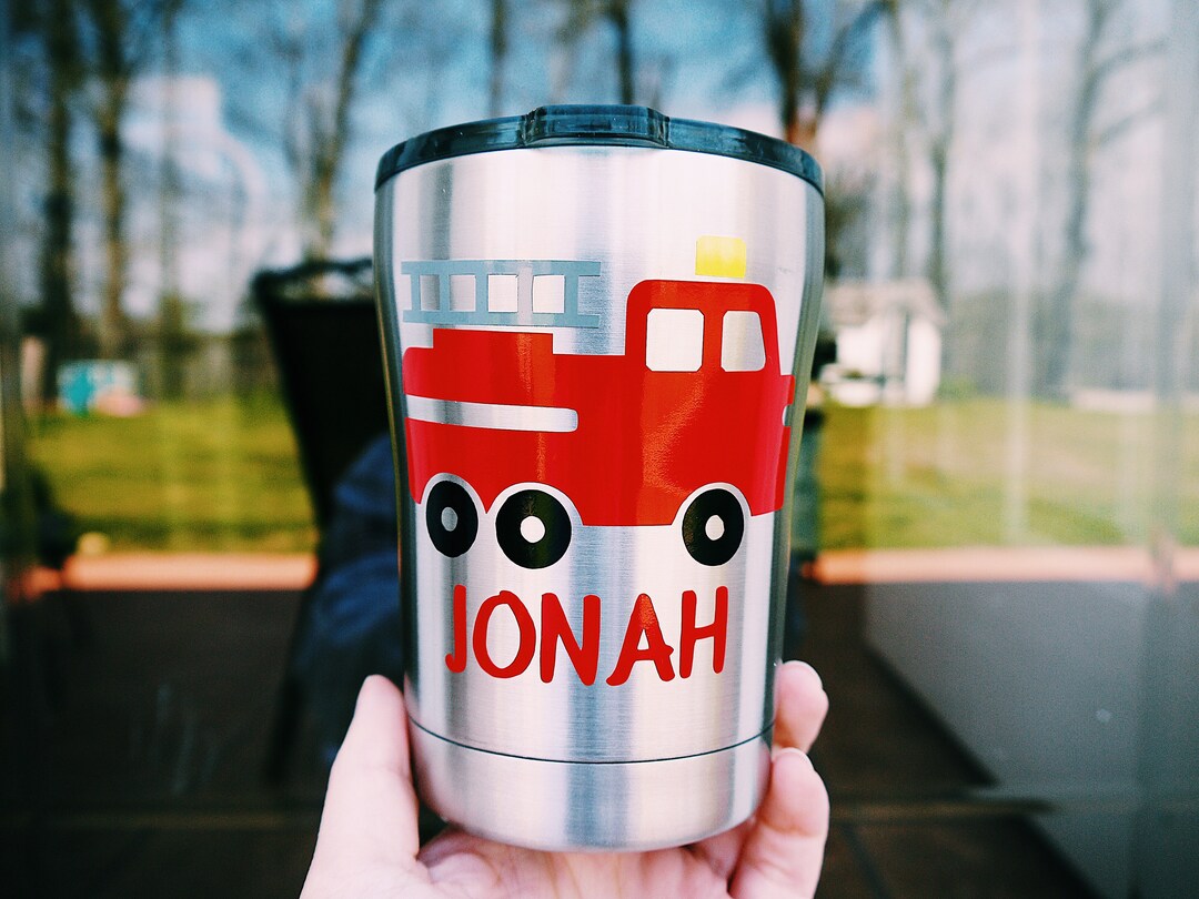 Firetruck Gift // Firetruck Tumbler // Firetruck Cup // Fire Engine ...
