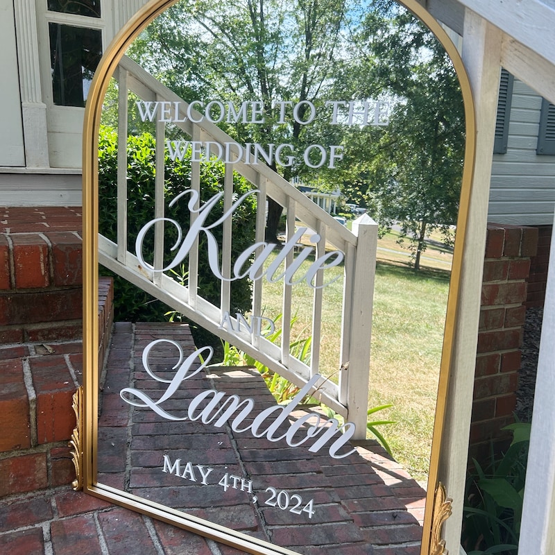 Wedding Welcome Sign Mirror - Etsy