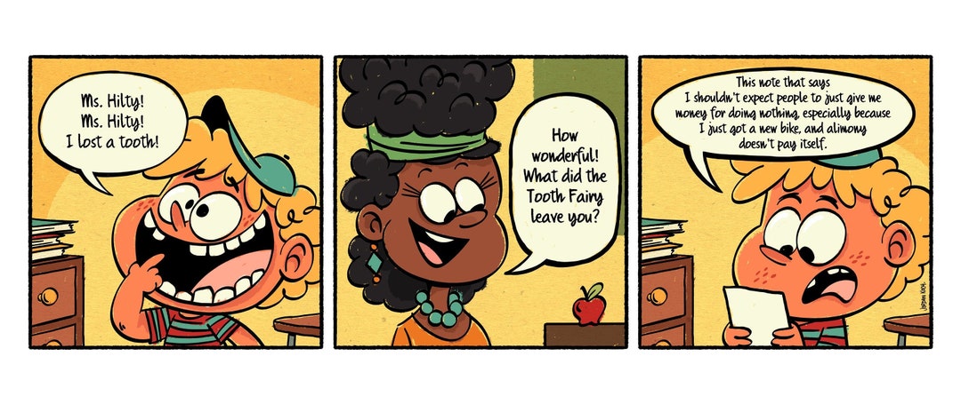 PRINT: Tooth Fairy Comic Strip, 4.25"x11" - Etsy