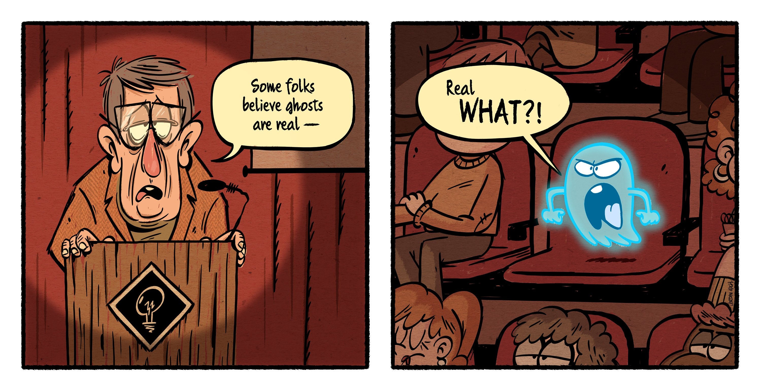 PRINT: Ghost Comic Strip Cartoon 8.5x11 - Etsy