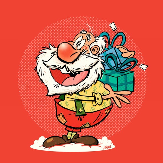 PRINT: Santa Claus the Ultimate Gift-giver Christmas Holiday | Etsy