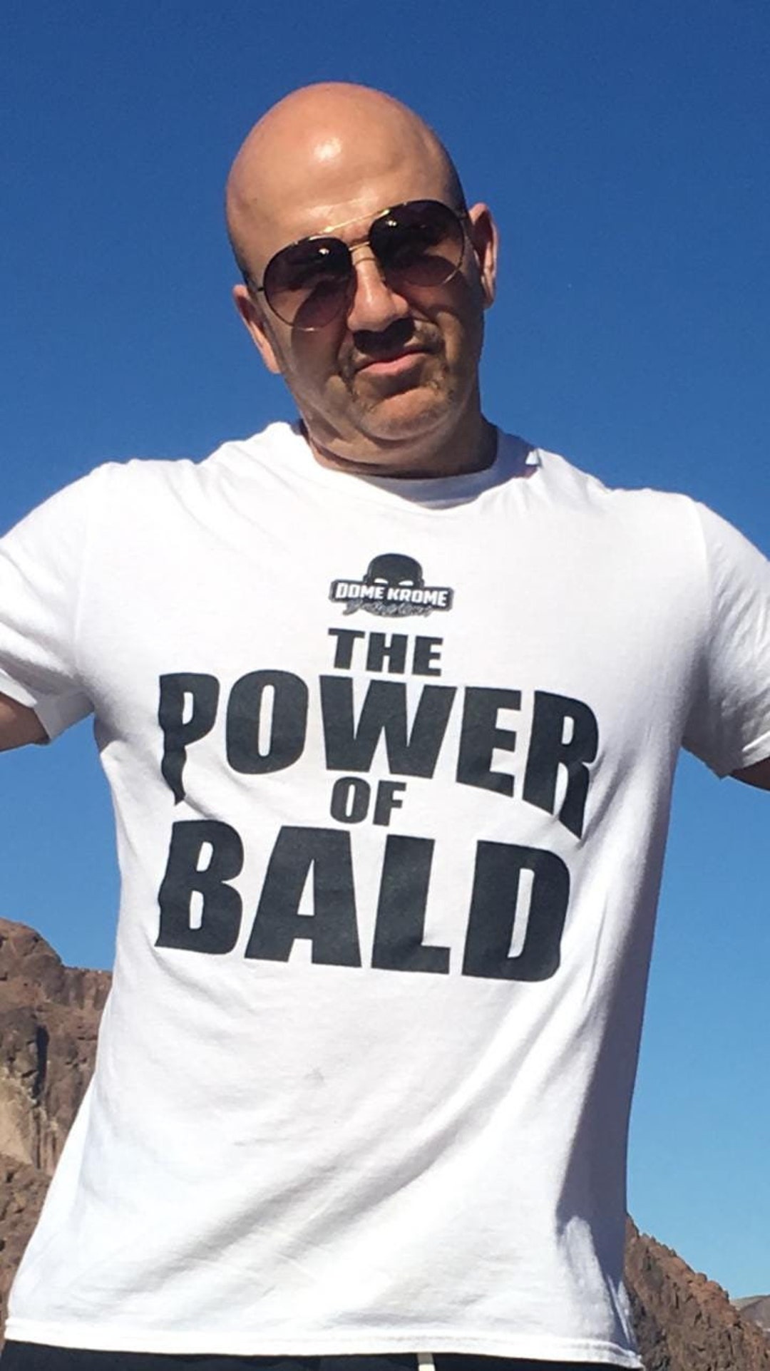 Dome Krome Scalp Armor the Power of Bald T-shirt Adult Size S-6XL Bald ...