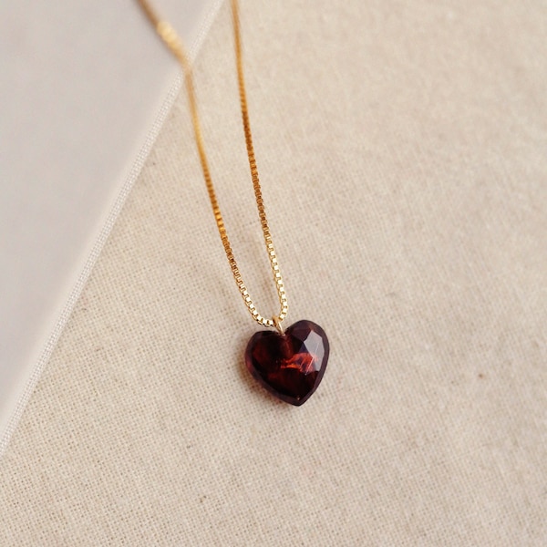 Garnet Heart - Etsy