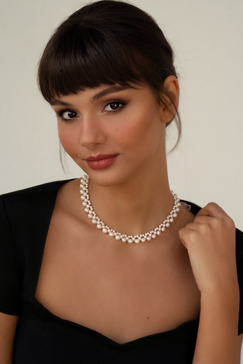 Adèle Pearl Necklace Etsy