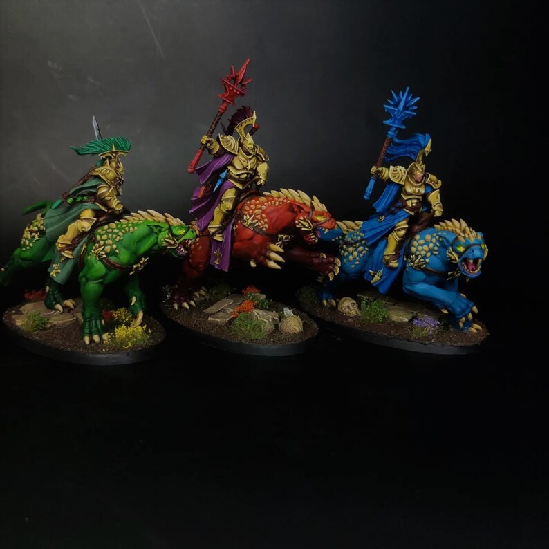 Painted Stormcast Eternals Evocators on Celestial Dracolines - Etsy