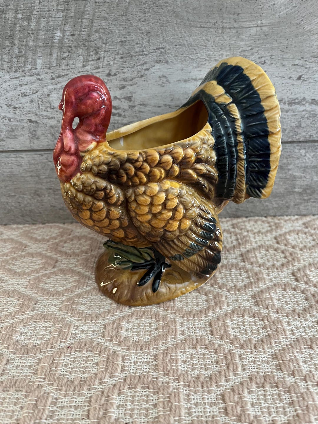 Vintage Ceramic Turkey Planter NAPCOWARE Import Japan 7478 - Etsy