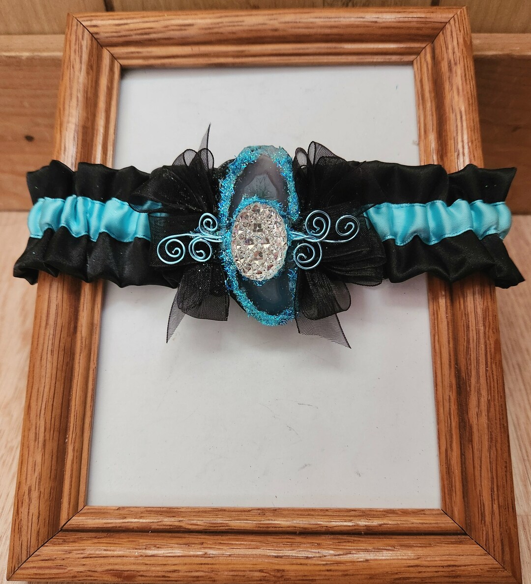 Light up Geode Garter, Turquoise Garter - Etsy