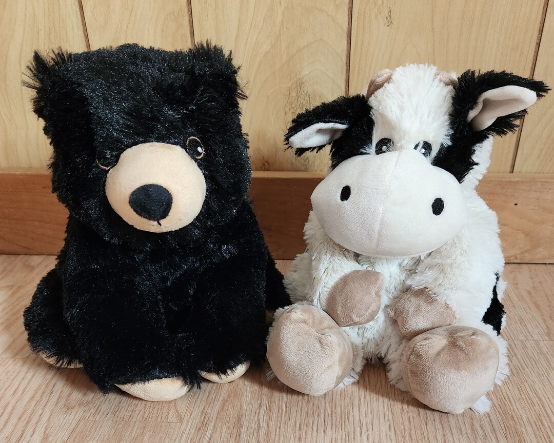 Warmable Kids Snuggle Cow and Bear Plush Animals - Etsy