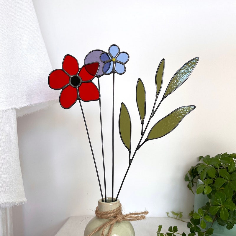 Stained Glass Flowers - Etsy
