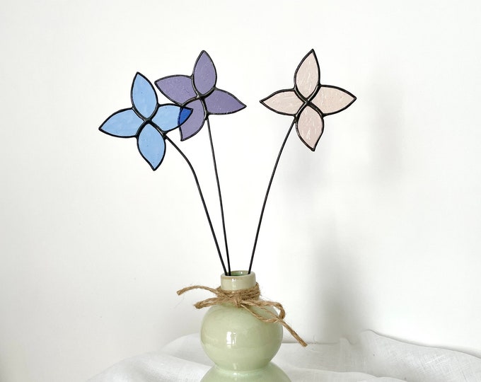 CHOOSE YOUR Color-stained Glass Meadow Flower,stained Glass Flower ...