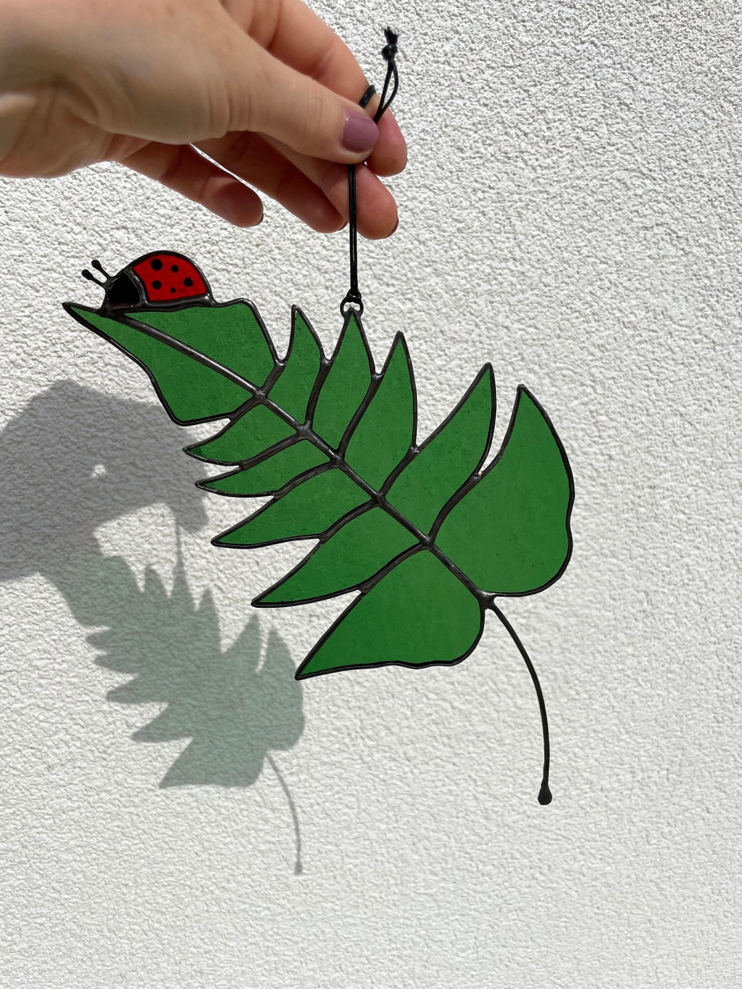 FERN and Ladybird,stained Glass Fern,stained Glass Wild Fern ...