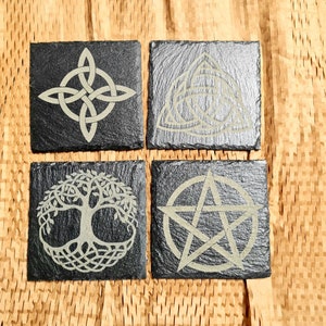 Slate Coasters, Witch's Designs, Altar Dish, Witch's Home Decoration ...